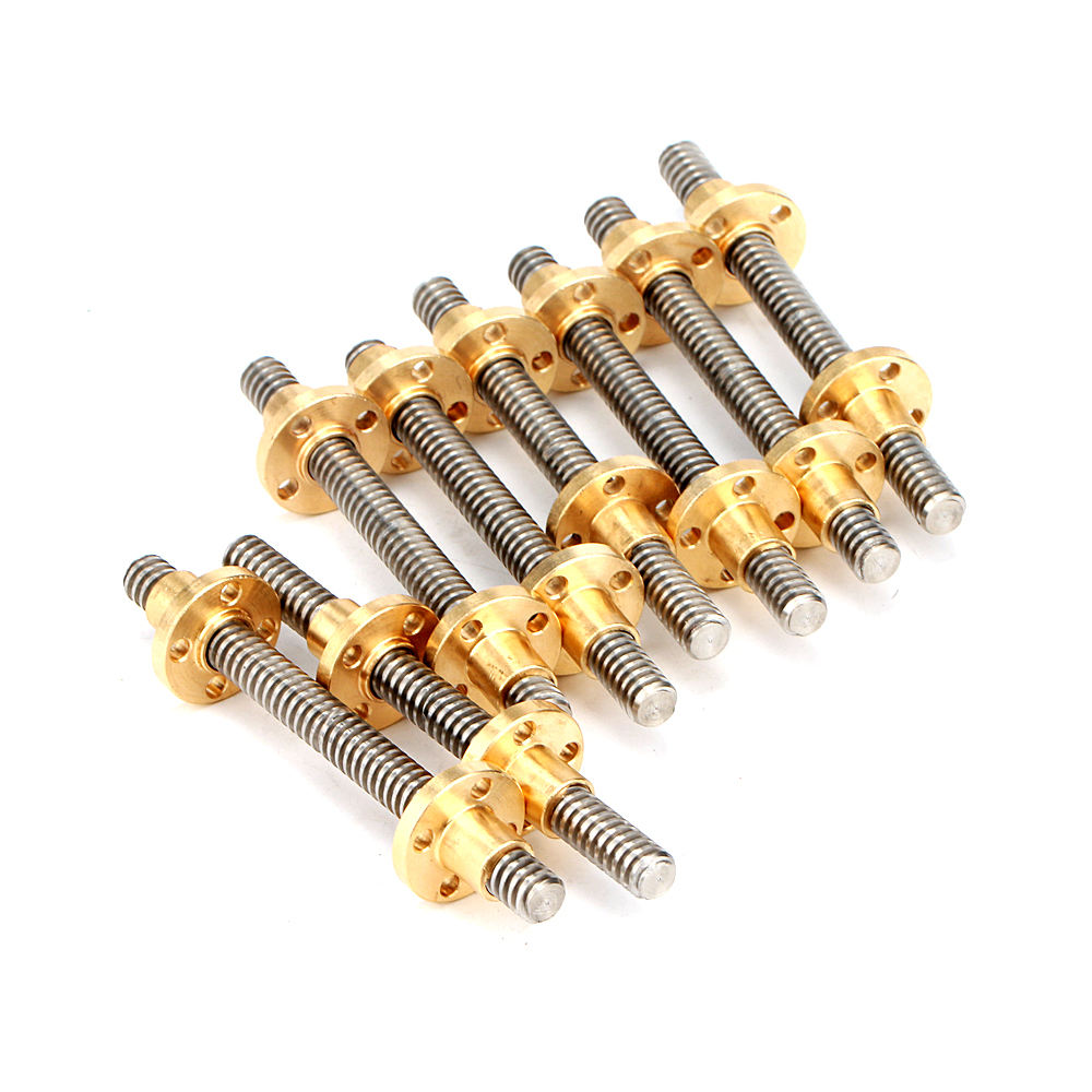 10mm diameter left and right thread Tr10*2 trapezoidal lead screw 400mm ...