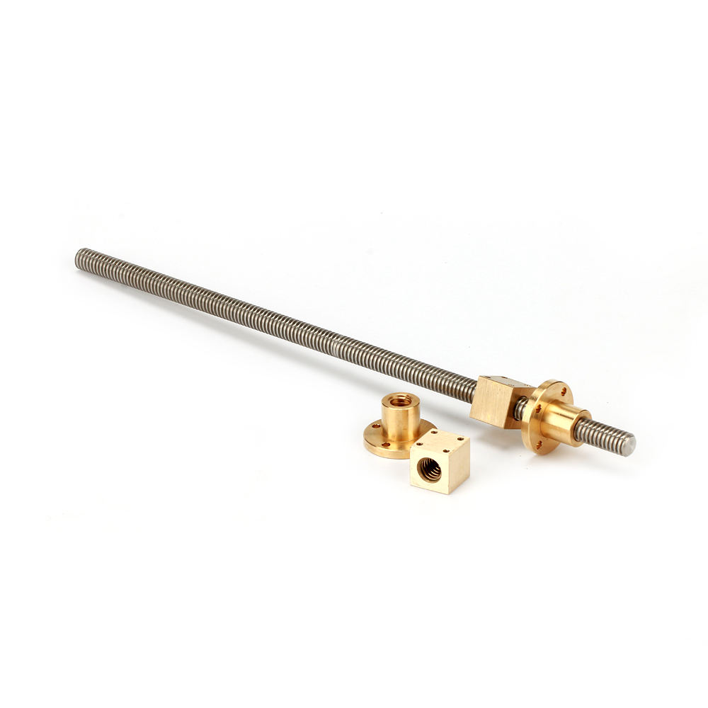 Tr10x2 Stainless Steel Trapezoidal Thread Lead Screw 2mm pitch Brass ...