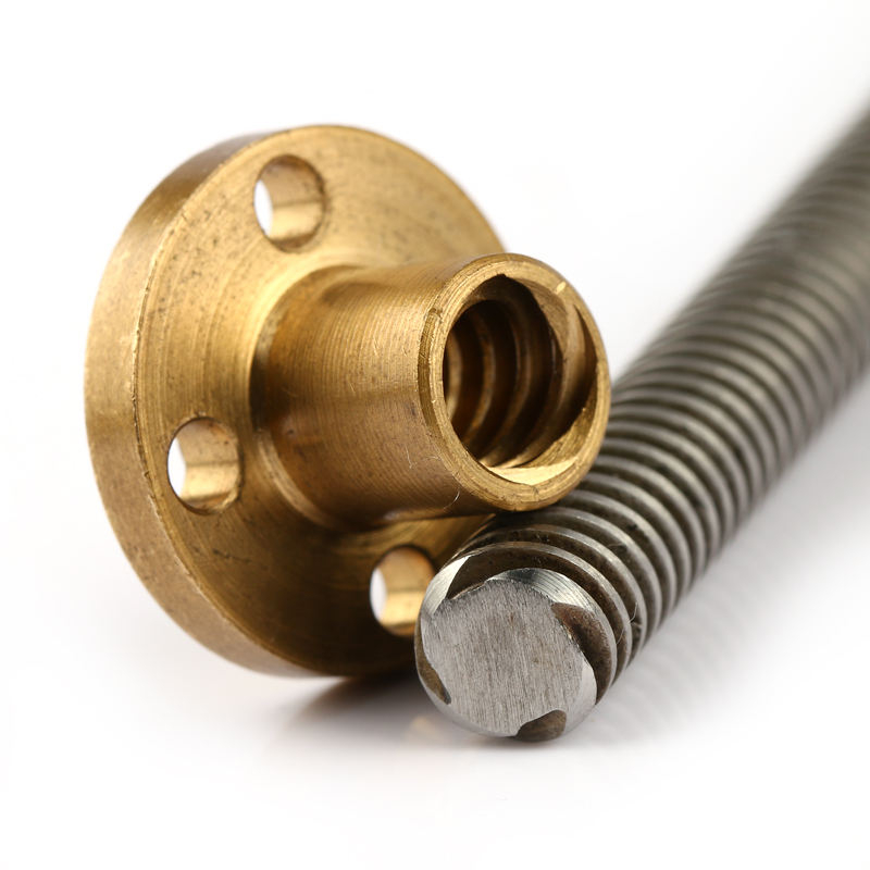 stainless steel leadscrew 2mm pitch 4 start 8mm lead 600mm length TR8*8 ...